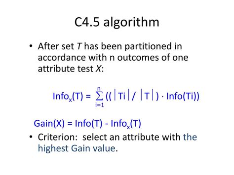 Ppt C45 Algorithm Powerpoint Presentation Free Download Id6652991