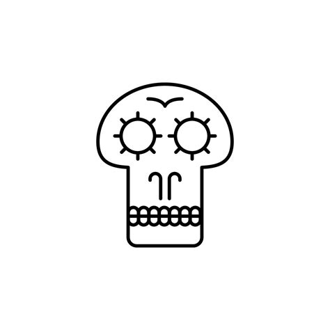 Day Of The Dead Skull Vector Icon Illustration 23013967 Vector Art At Vecteezy