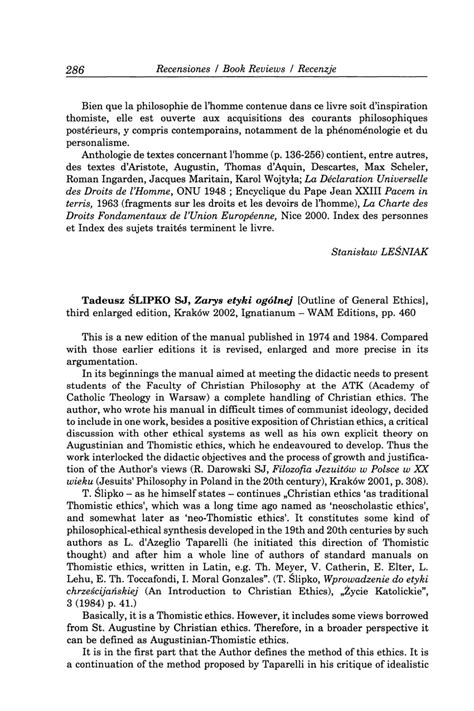 Pdf Tadeusz Ślipko Zarys Etyki Ogólnej [outline Of General Ethics]