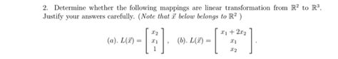 solved 2 determine whether the following mappings are