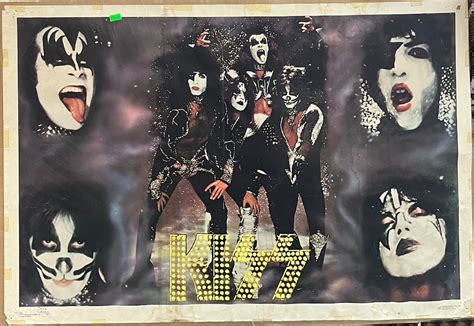 Original Vintage 1977 Kiss Poster Etsy
