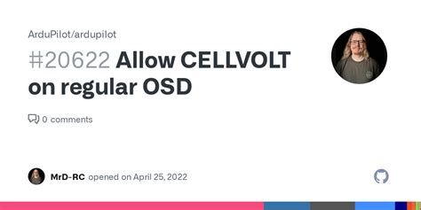 Allow Cellvolt On Regular Osd · Issue 20622 · Ardupilotardupilot · Github