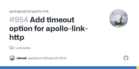 Add Timeout Option For Apollo Link · Issue 954 · Apollographql