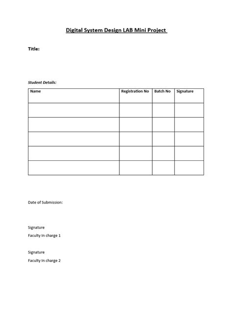 Dsd Lab Miniproject Report Format Pdf