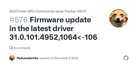 Firmware Update In The Latest Driver 31010149521064