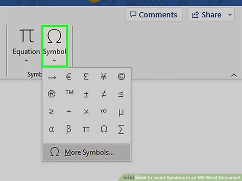 How To Insert Symbols In An MS Word Document Steps