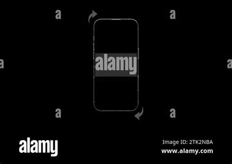 Rotate Your Phone Animation Intro Video On The Black Background High Quality 4k Footage Stock