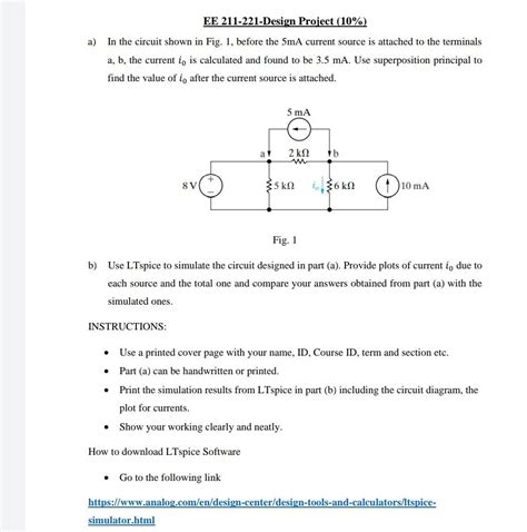 Solved A In The Circuit Shown In Fig 1 Before The 5 MA Chegg Com