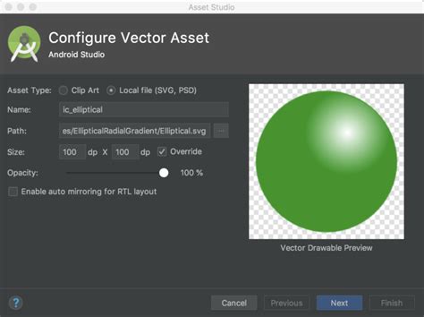 Elliptical Vector Gradients Styling Android