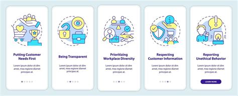 Examples Of Ethical Behavior Onboarding Mobile App Screen Diversity Walkthrough 5 Steps
