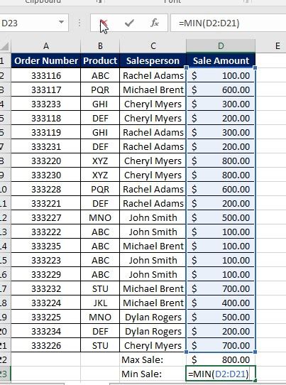 Excel Max And Min Functions Essential Tips For Success Learn Excel Now