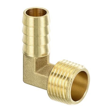 Brass Hose Barbed Elbow Fitting 1 Pack 12 Barb X 12 Npt Male 90