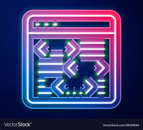 Glowing Neon Line Software Web Developer Vector Image