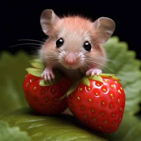 Premium Photo Cross Between Strawberry And Mouse Photo