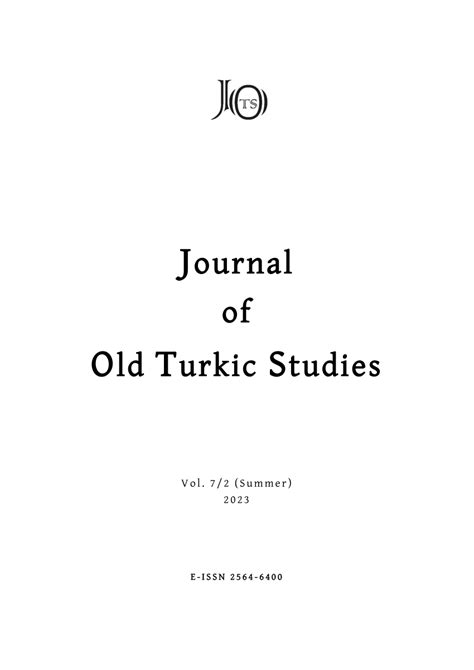 Pdf Tarihî Türk Dillerinde ‘sakal Kavramı Ve Etimolojisi Üzerine Bir