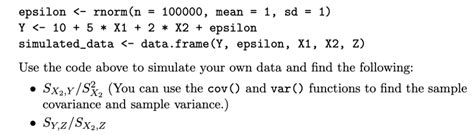 Solved 3 Suppose You Have The Following Random Variables