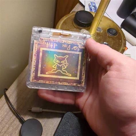 Ancient Mew Gba Sp Shell Insert Sticker Set Holographic Stars Holographic Etsy