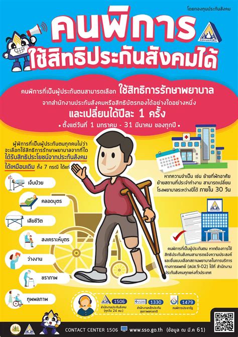 ให้สิทธิคนพิการที่เป็นผู้ประกันตน เลือกใช้สิทธิการรักษาได้แล้ว ประกันสังคม พร้อมให้การดูแล และ