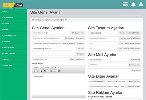 php firma rehberi scripti