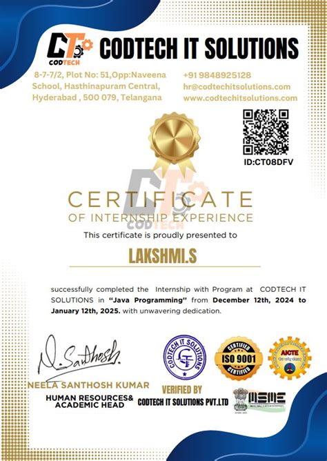 Lakshmi Suresh On Linkedin Internshipexperience Javaprogramming