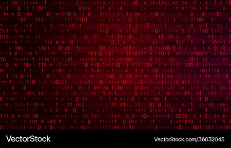 Abstract Red Background With Binary Code Malware Vector Image