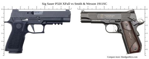 Sig Sauer P320 XFull Vs Smith Wesson 1911SC Size Comparison Handgun Hero