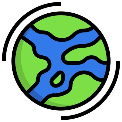 Icono De Planeta Tierra Generic Outline Color