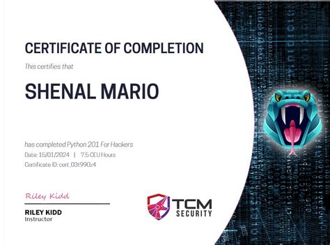 Shenal Mario On Linkedin Python Cybersecurity Hacking Tcmsecurity