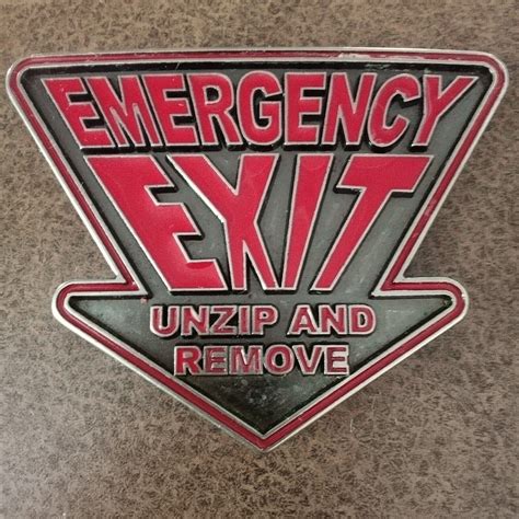 Emergency Exit Unzip And Remove Metal Belt Buckle Gem