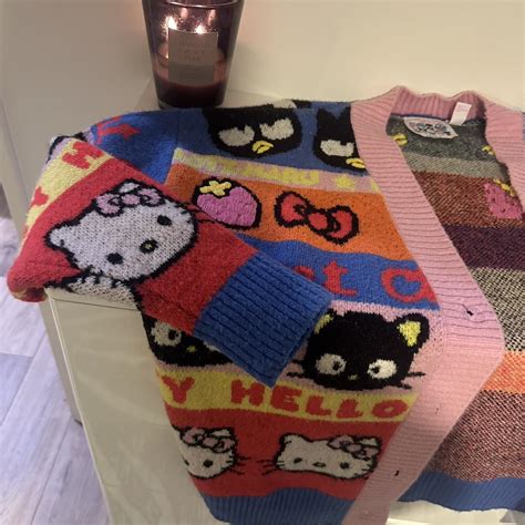 Multi Coloured Hello Kitty Cardigan Kawaii Depop