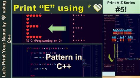 Print ️⭐ In E Shape Using C How To Print E Using C Code For Print Name In Pattern In C