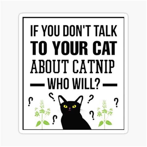 Catnip Funny Cat Nip Kitty Lover Sticker For Sale By Jackpeasrson