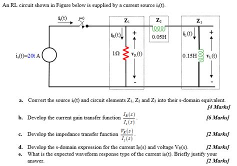 Solved An RL Circuit Shown In Figure Below Is Supplied By A Chegg Com