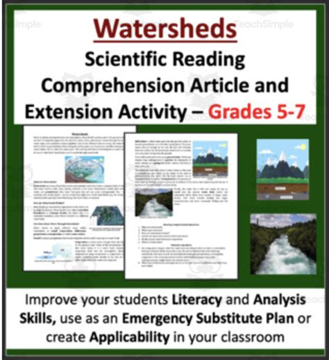 Watersheds Digital Science Reading Article Grades 5 7 By Teach Simple