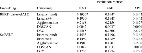 Comparison Of Clustering Techniques For Pre Trained Bert Embeddings