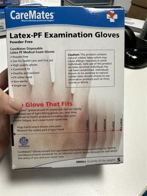 Caremates Guantes De Examen De Látex Sin Polvo Extra Fuertes 5 Mil
