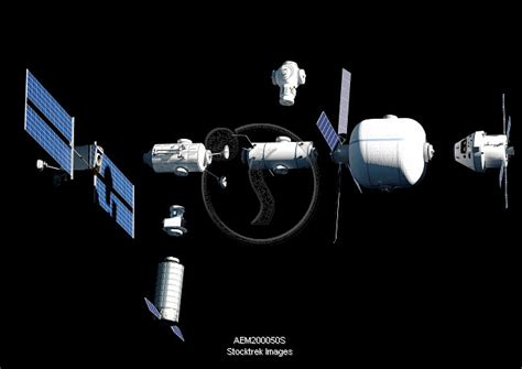 Lunar Gateway Space Station Concept Exploded View Stocktrek Images