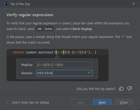 Tip Of The Day Intellij Verify Regular Expressions