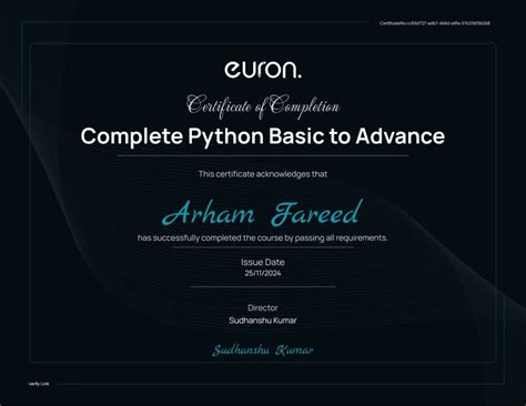 arham fareed python development on linkedin python certification