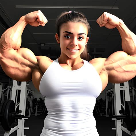 20 Year Old Hyper Muscled Female Bodybuilder With 25 Inch Biceps