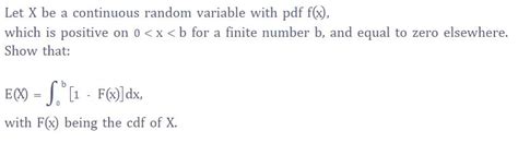 Solved Let X Be A Continuous Random Variable With Pdf F X Chegg