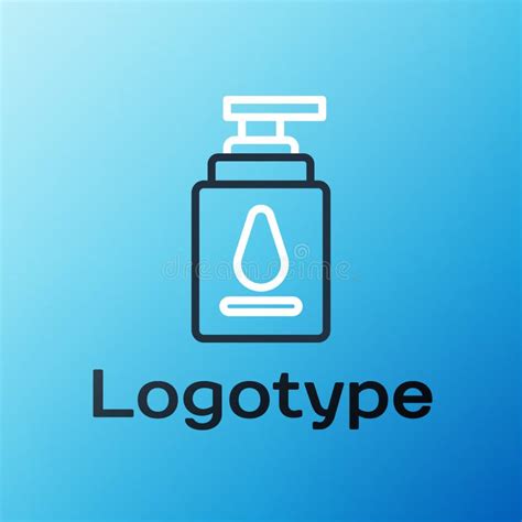 Line Personal Lubricant Icon Isolated On Blue Background Lubricating