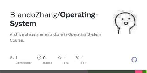 Github Brandozhangoperating System Archive Of Assignments Done In