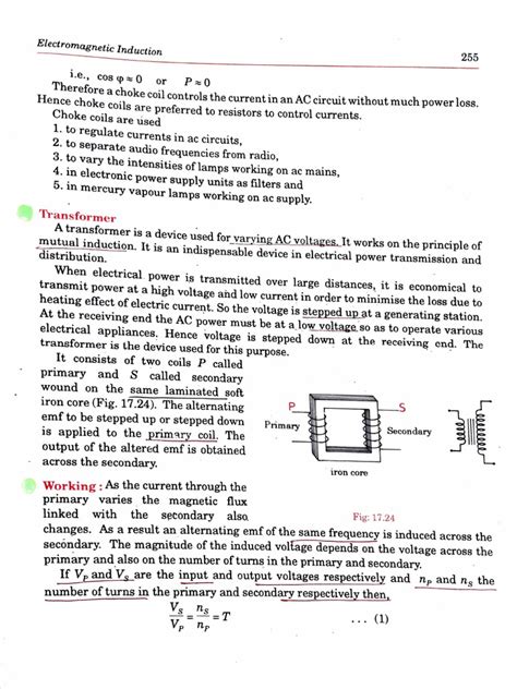 Transformer Notes Pdf Transformer Electromagnetic Induction