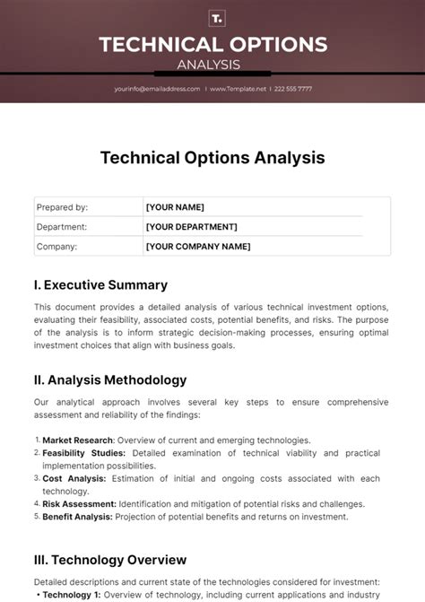 Free Technical Options Analysis Template To Edit Online Free Technical Options Analysis Template To Edit Online