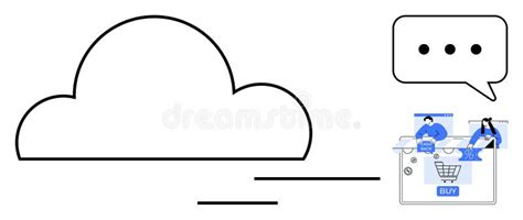 Cloud Computing With Online Shopping And Communication Concept For