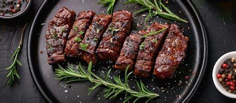 Premium Photo Succulent Steak With Fresh Herbs And Spices
