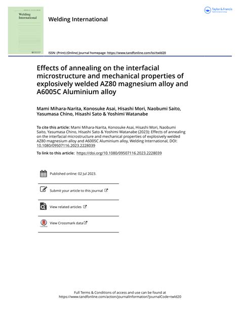 Pdf Effects Of Annealing On The Interfacial Microstructure And