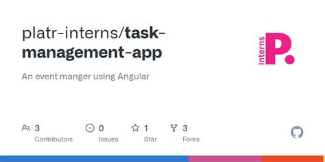 Github Platr Internstask Management App An Event Manger Using Angular
