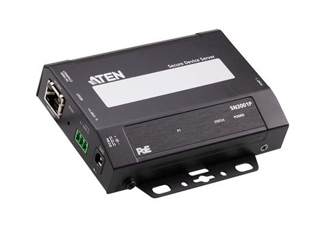 1 Port Rs 232 Secure Serial Device Server With Poe Sn3001p Aten Secure Serial Device Server